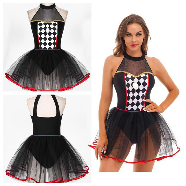 Halloween Costume Carnival Party Performance Party Dress Clown Costume ...