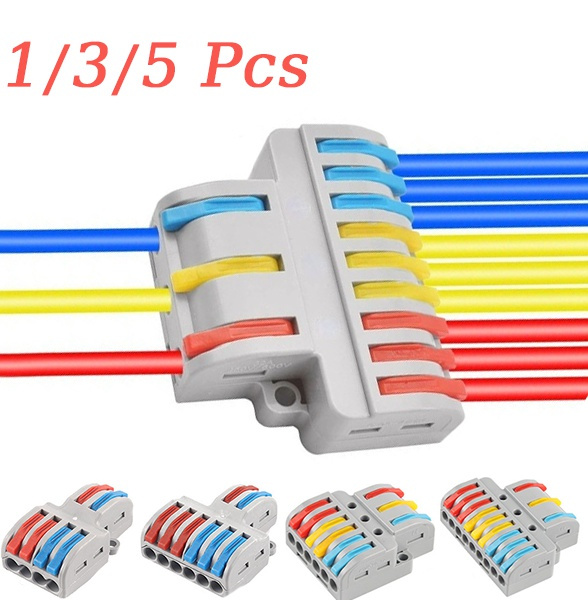 1/3/5 Pcs Wire Splitter Mini Fast Wire Connector Universal Wiring Cable ...