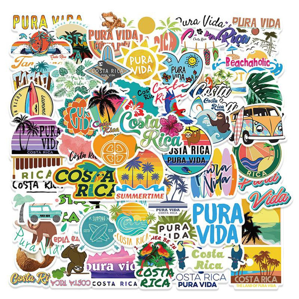 Costa Rica Outdoor Travel Stickers Ins Stickers Luggage Notebook ...