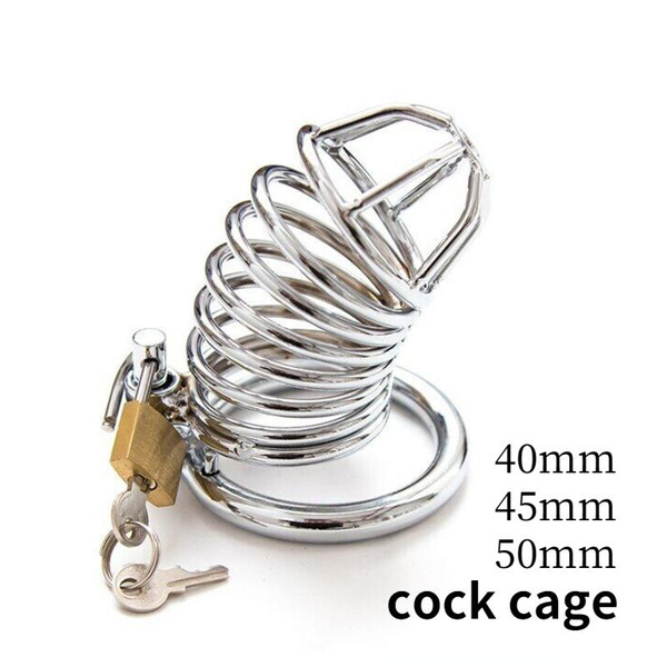 Stainless Steel Male Chastity Cage Lock 3size Ring New | Wish