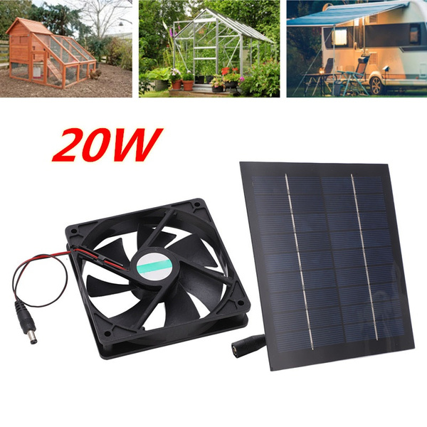 20W Solar Powered Fan Waterproof IP65 20% Conversion Rate Mini Exhaust ...