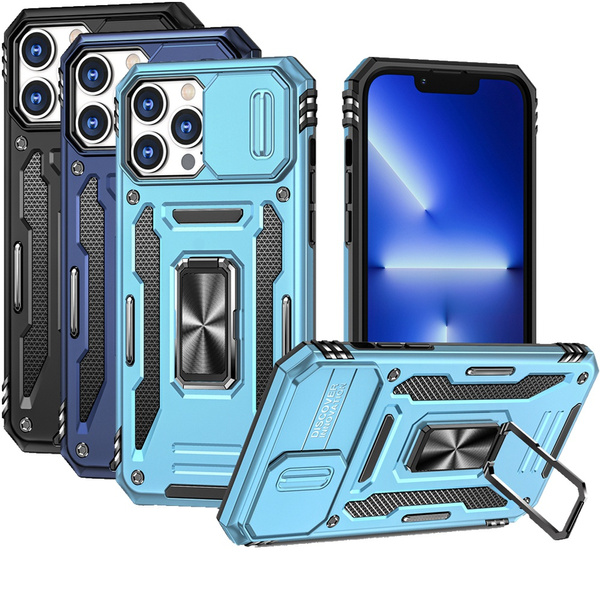 Military Armor Cover Push Window Shockproof Phone Case for iPhone 14 ...