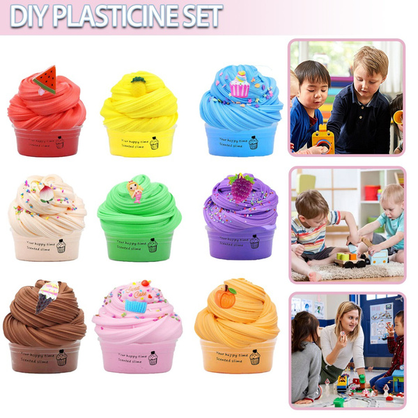 9 Pack Super Soft Fluffy Butter Slime Kit Slime Toys for Girls Boys | Wish