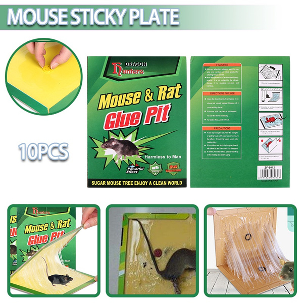 10PCS Mice Glue Traps Pest Sticky Boards Trap Catch Mouse Snakes ...