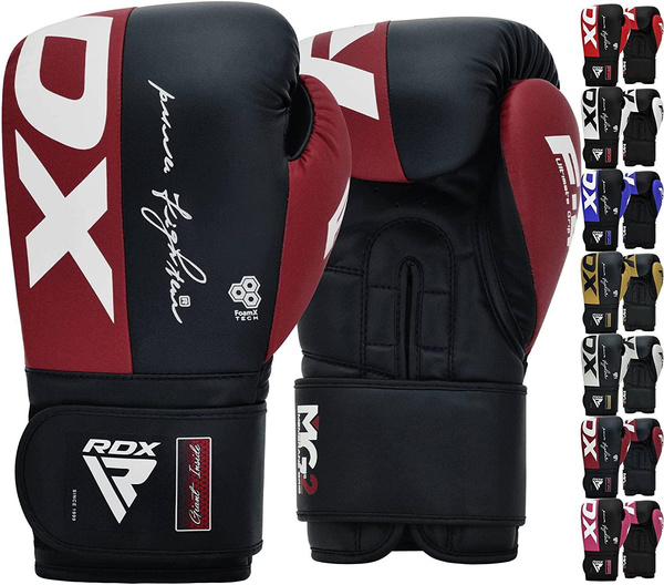 Rdx Boxing Gloves For Muay Thai And Training Cowhide Leather Mitts For