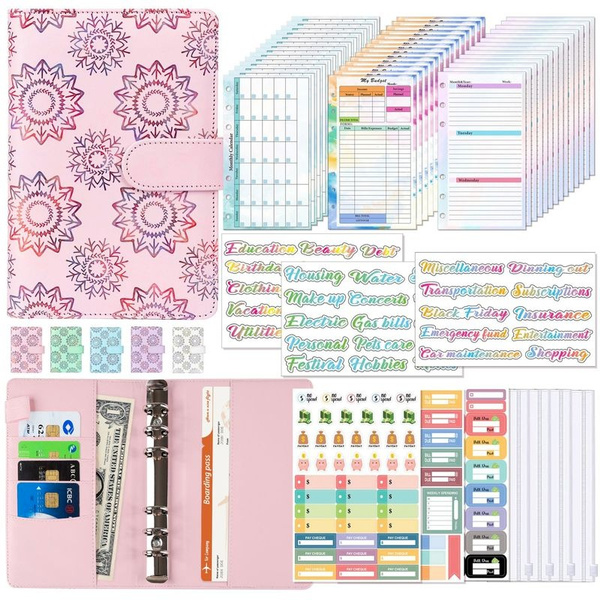 A6 Binder Budget Planner Notebook Covers Folder A6 Size 6 Hole Binder ...