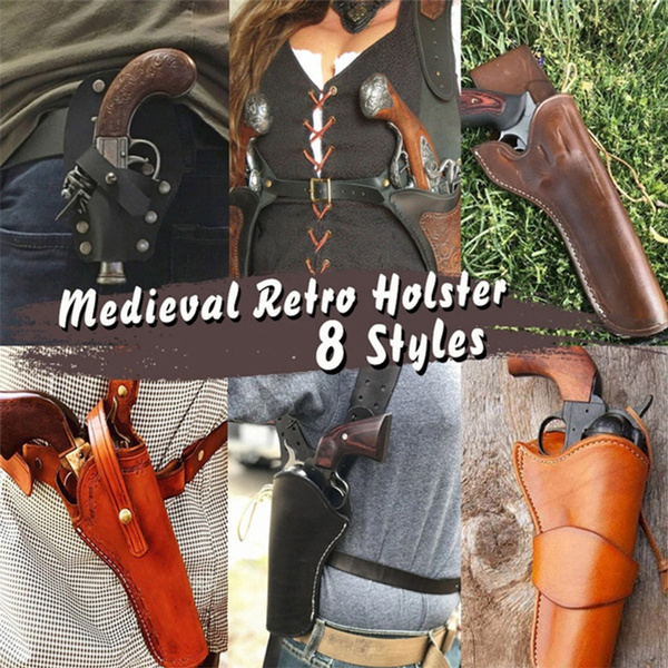 8 Style Vintage PU Leather Cosplay Steampunk Cowboy Costume Western ...