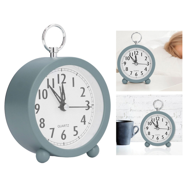 Analog Alarm Clock, 4 Inch Super Silent Non Ticking Small Clock With ...