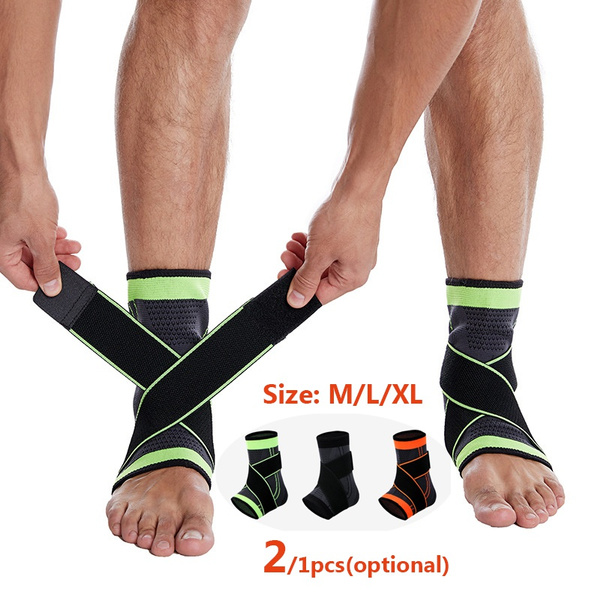 1/2 Pcs Elastic Ankle Brace Adjustable Ankle Compression Brace for Men ...