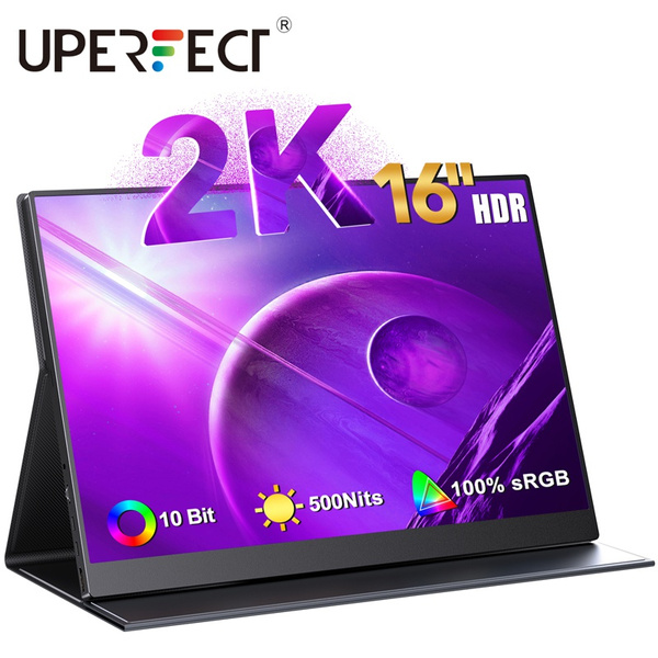 UPERFECT Portable Monitor, 16 Inch Portable Monitor 2K Mobile Screen ...