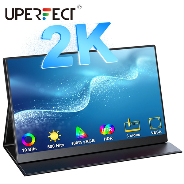 UPERFECT 2K Portable Monitor 16.0-inch 500 Nits 10 Bit Frameless Screen ...