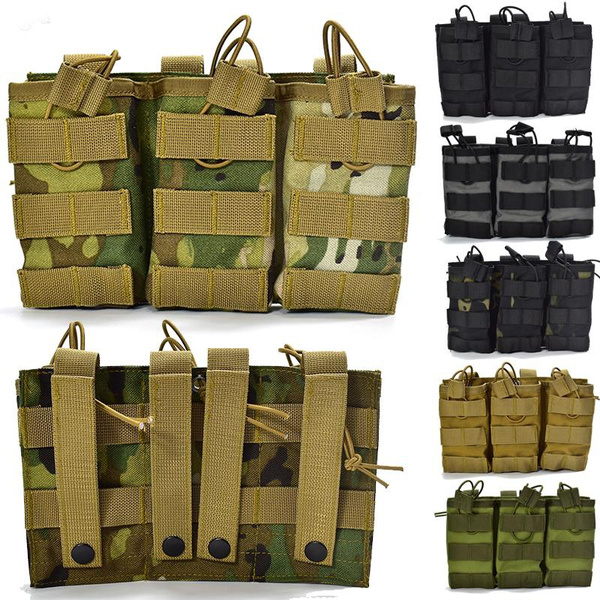 Tactical Molle Magazine Pouch Open Top 5.56 7.62 Mag Pouch Bag Airsoft ...