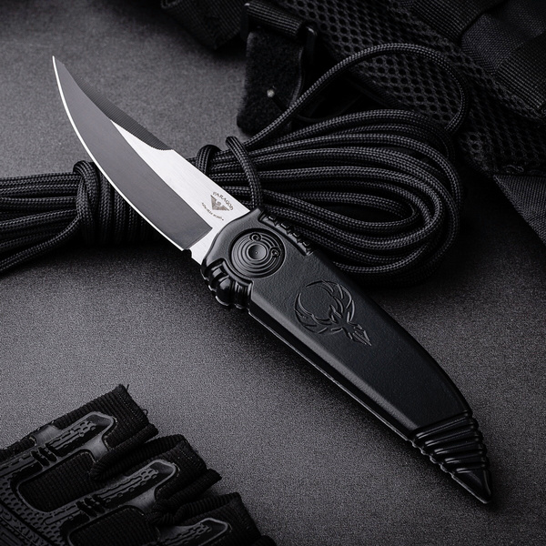 Portable Folding Knife Paragon Warlock Phoenix Gravity Blade Trap Knife ...