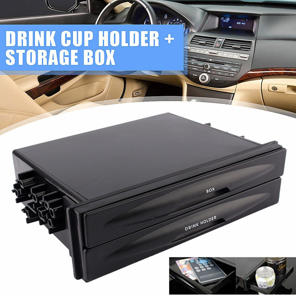 Car Double Din Dash Radio Pocket Kit Drink-Cup Holder + Storage Box ...