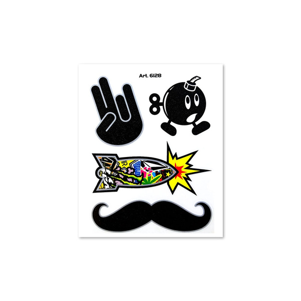Adesivi Stickers Bomb Mano-Bomba-Baffi 10 x 12 cm | Wish