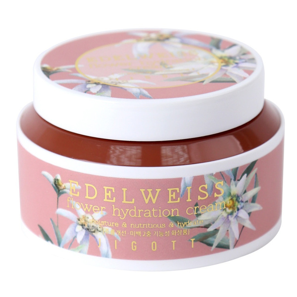 Moisturizing face cream with an extract of the Swiss Edelweiss Jigott ...