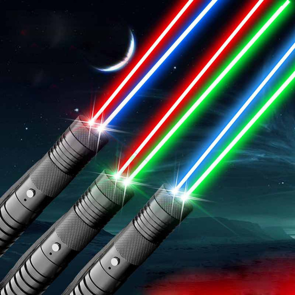 2-in-1 4 Modes Beam Laser Pointer Pen Adjustable Focus Star Filter ...