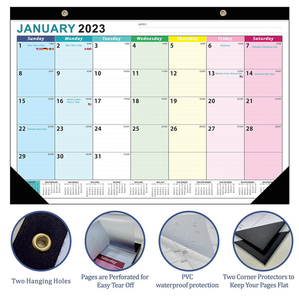 Wall Calendar 2023-2024,18 Monthly Wall Calendar from Jan 2023-June ...