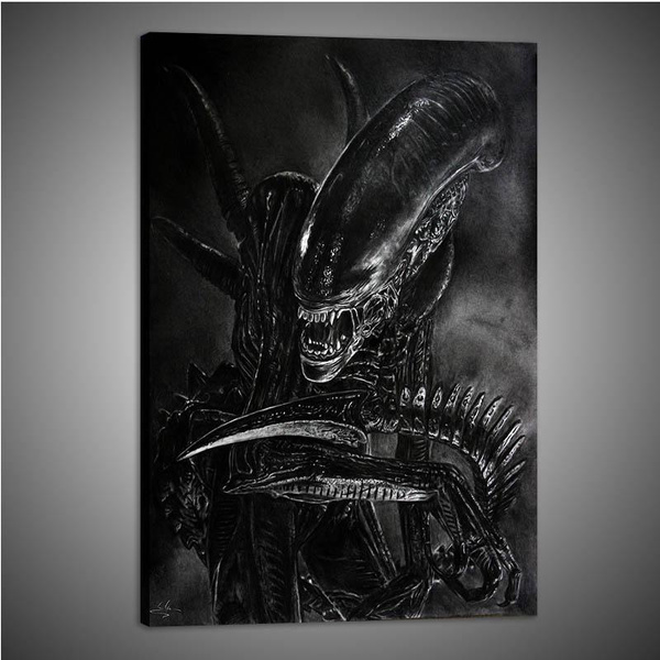 Printed Poster ALIEN Horror Movie Film Canvas Modern Oil Art Home Wall ...