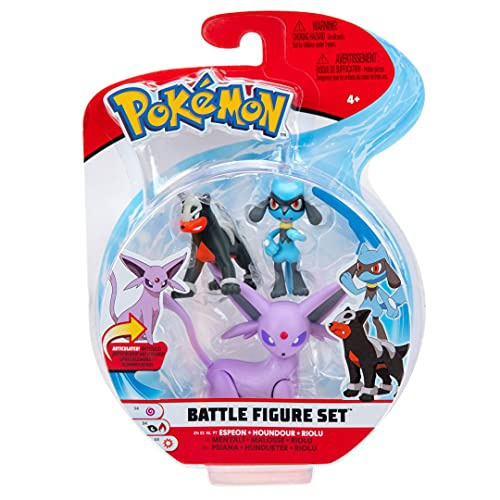 Pokemon Battle Figure Feature Set Deluxe Action Espeon Houndour Riolu ...