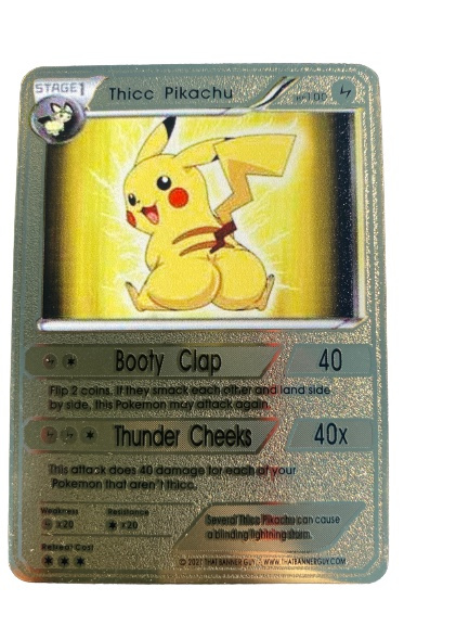 Thicc Pika Custom Gold Metal Cards | Wish