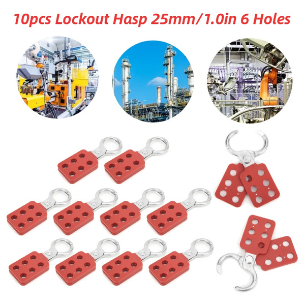 10pcs Lockout Tagout Hasp, Safety Aluminium Insulation Padlock Hasp For ...
