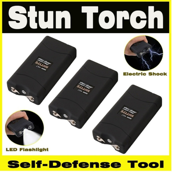 1PCS Taser Gun Travel Lightning Electric Shock Flashlight Mini Stun ...