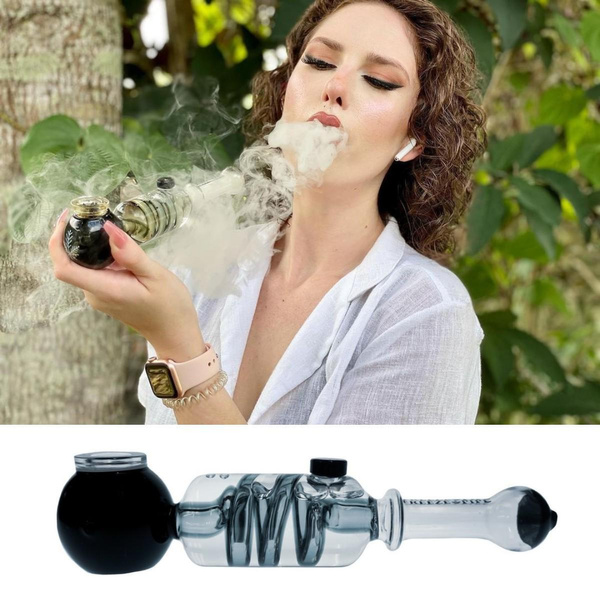 Glass Freeze Pipe Herb Tobacco Pipe With Removable Glass Bowl | Wish