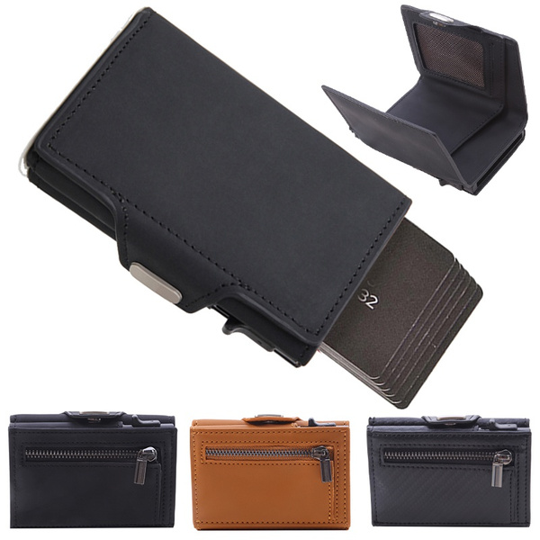 New Pop Up Credit Card Holder Wallet Men Anti Rfid Slim Money Wallets ...