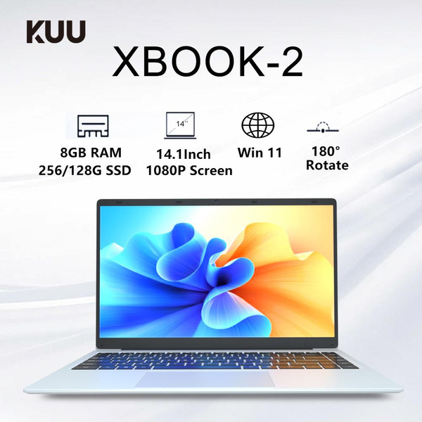 KUU-XBOOK-2 14.1 Inch 1080P IPS Full Big Size Keyboard Laptop Win 10 ...