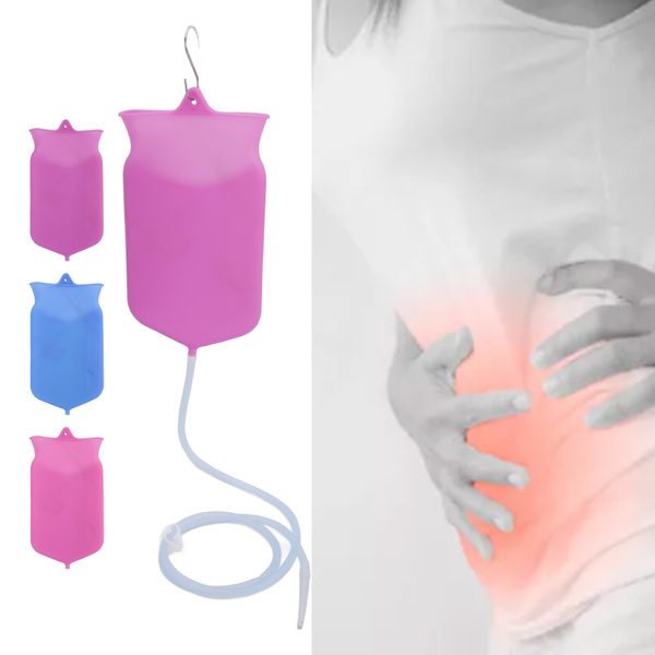 Newest Enema Bag Kit Silicone For Colon Cleansing Home Colonic Portable ...