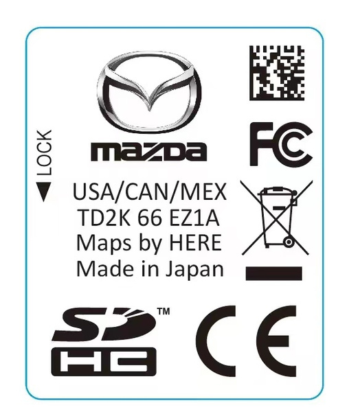 2021 2022 Mazda 3 CX-5 CX-9 CX-30 Navigation SD Card Map TD2K66EZ1A USA ...