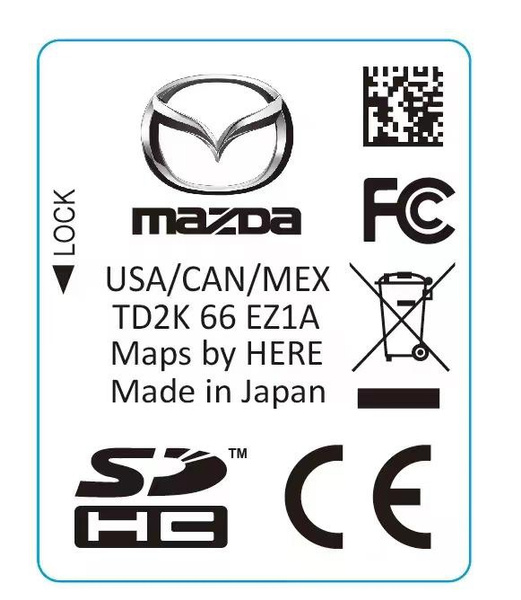 2021 2022 Mazda 3 CX-5 CX-9 CX-30 Navigation SD Card Map TD2K66EZ1A USA ...