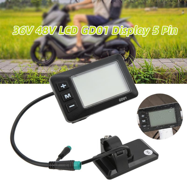 Elektrische Fahrrad Display 36V/48V SM/Wasserdichten Stecker LCD GD01 ...