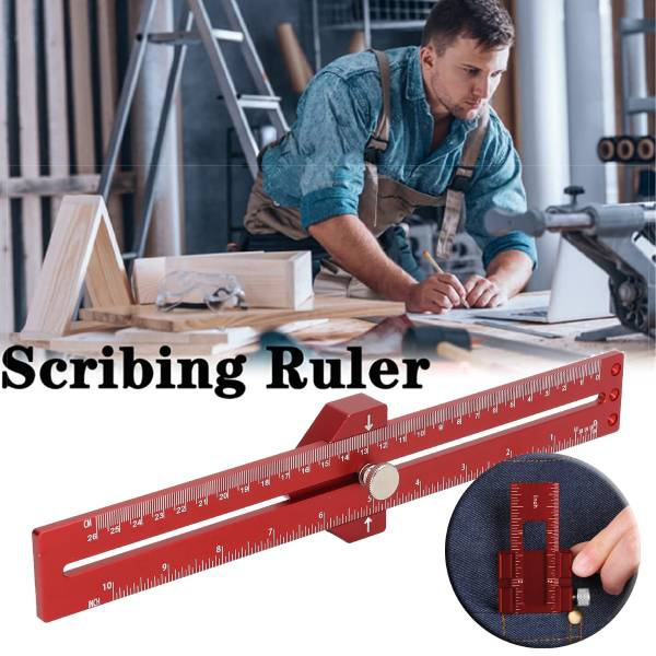 45 Degree Angle Scribing Ruler With Slide Stop Aluminum Alloy Track ...