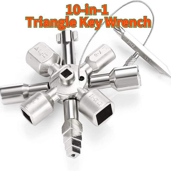 1/2Pcs 10-in-1 Triangle Key Wrench Multifunction Electric Control Box ...