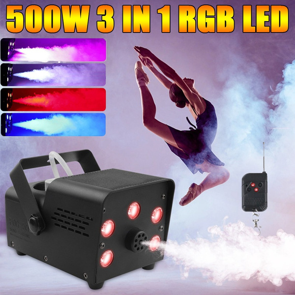 500W RGB 8LED 3in1 Multi Color Effect Fog Smoke Machine Equipment DJ ...