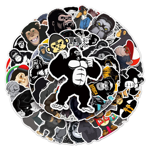 10/50PCS Cartoon Orangutan stickers Monkey Graffiti Stickers for DIY ...