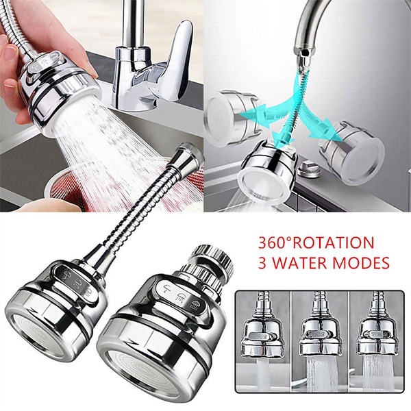 Kitchen Aerator 360° Saving Water Faucet Extender Nozzle Sink Tap Head ...