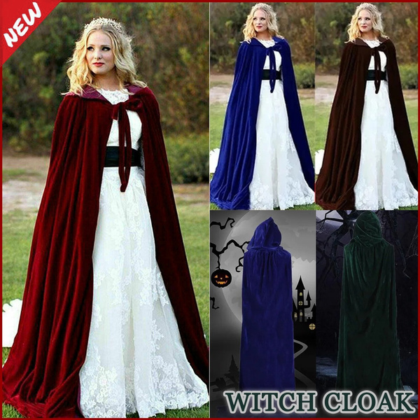 Newest Unisex Men's Women's God of Harvester Gothic Hooded Velvet Cloak ...