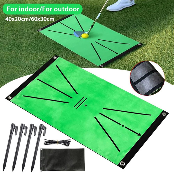 Golf Swing Mat Hitting Batting Direction Mark Trace Golf Swing Training Pad Golf Hitting