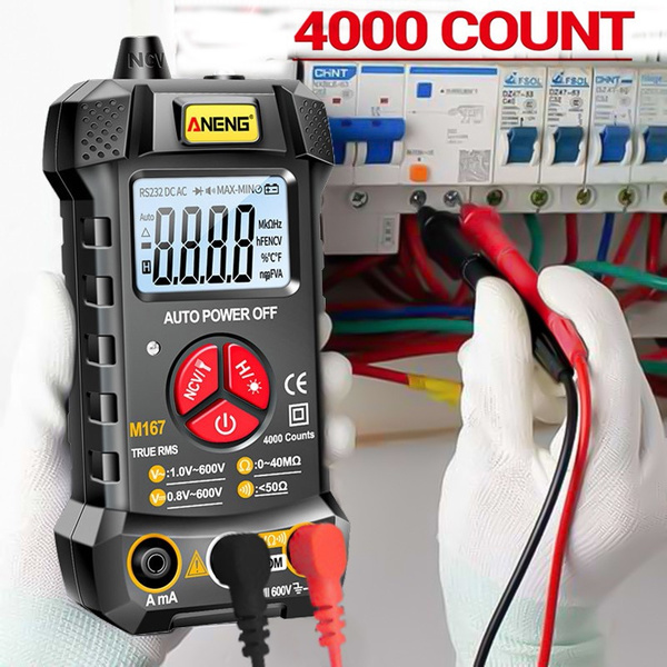 4000COUNT LCD Smart Digital Multimeter AC/DC Voltage Tester Current ...