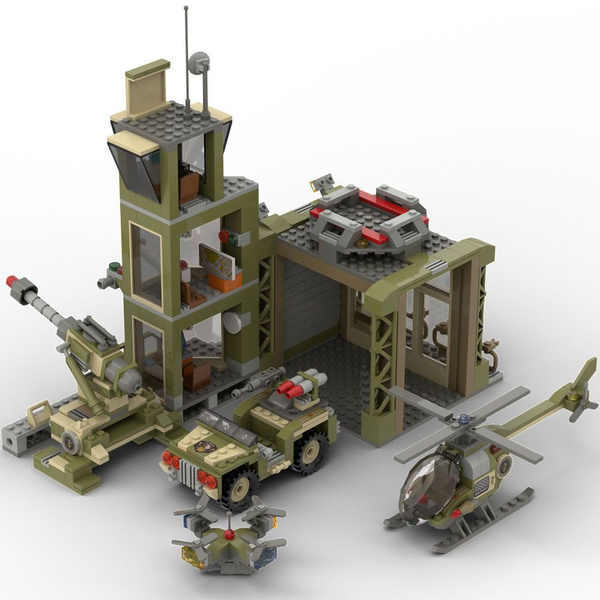 WW2 Military Model Series Army Military Base Aircraft Armored Vehicle ...
