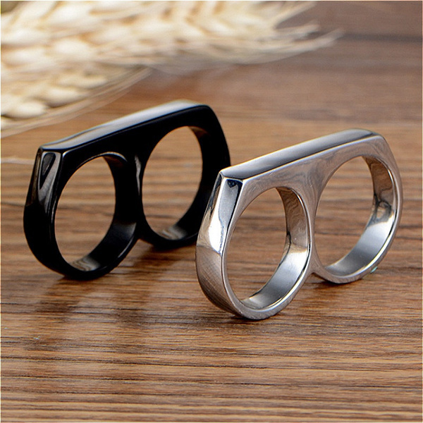 NEW 3 Color Double ring Brass Knuckles Tactical Survival Multi ...