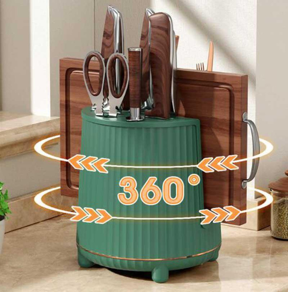 Multifunction Rotated Knife Holder Stand Large-capacity Plastic Stands ...