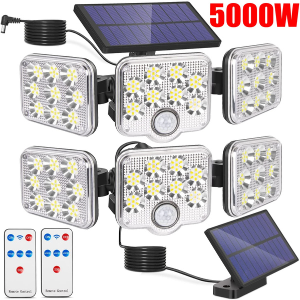 5000W Solar Lights Outdoor, Solar Motion Sensor Lights 138LED Super ...