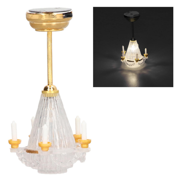 1: 12 Dollhouse Miniature Ceiling Lamp LED Light Living Room Lighting ...