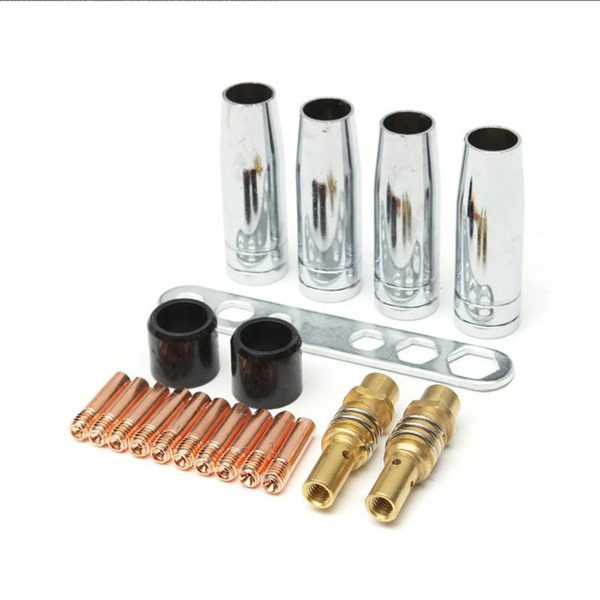19Pcs 15AK Welding Torch Consumables Torch Gas Nozzle Tip Holder of ...