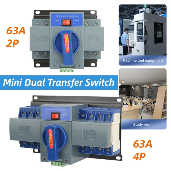 230V / 400V 63A Transfer Switch Mini Dual Electronic Power Automatic Circuit Breaker (2P / 4P ...