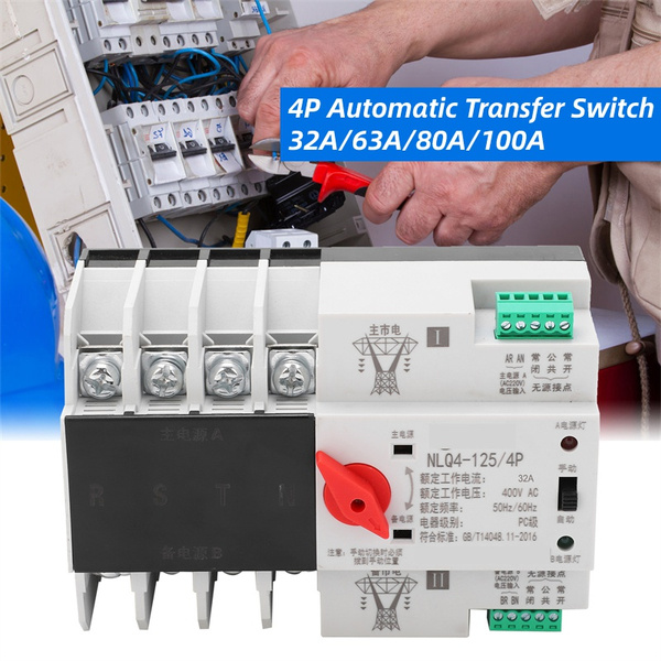 Automatic Transfer Switch Din Rail Mounted 4P 3‑Phase 4‑Wire ...